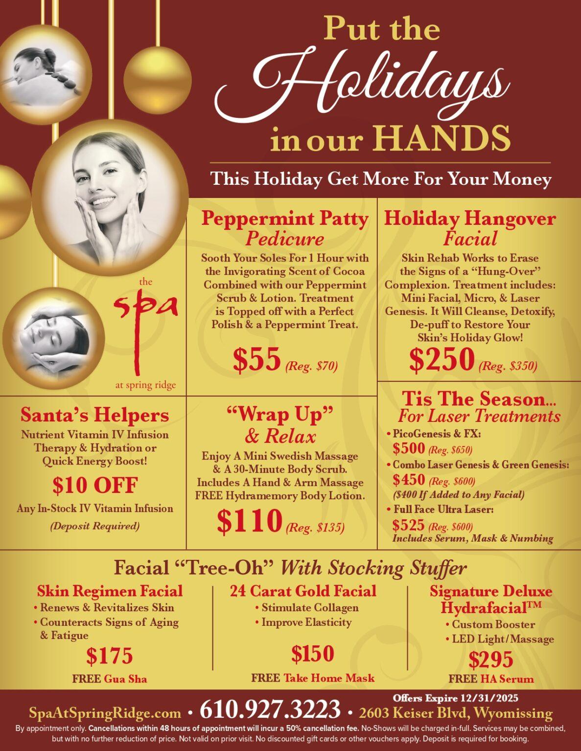 Spa Specials - Book A Service Today | The Spa At Spring Ridge
